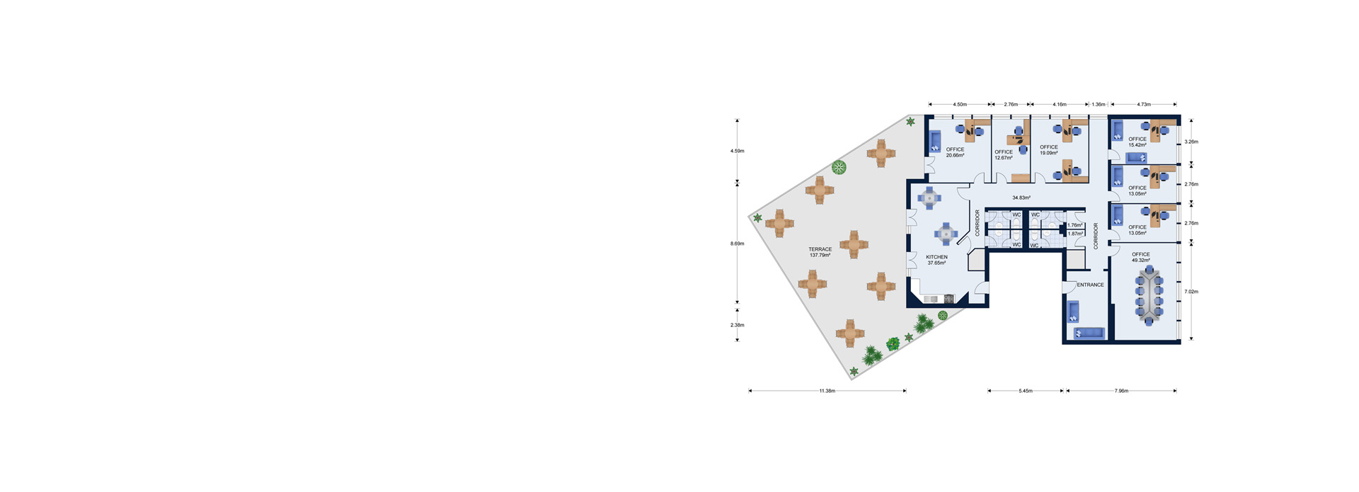 2D Floor Plan commercial - Plan It All