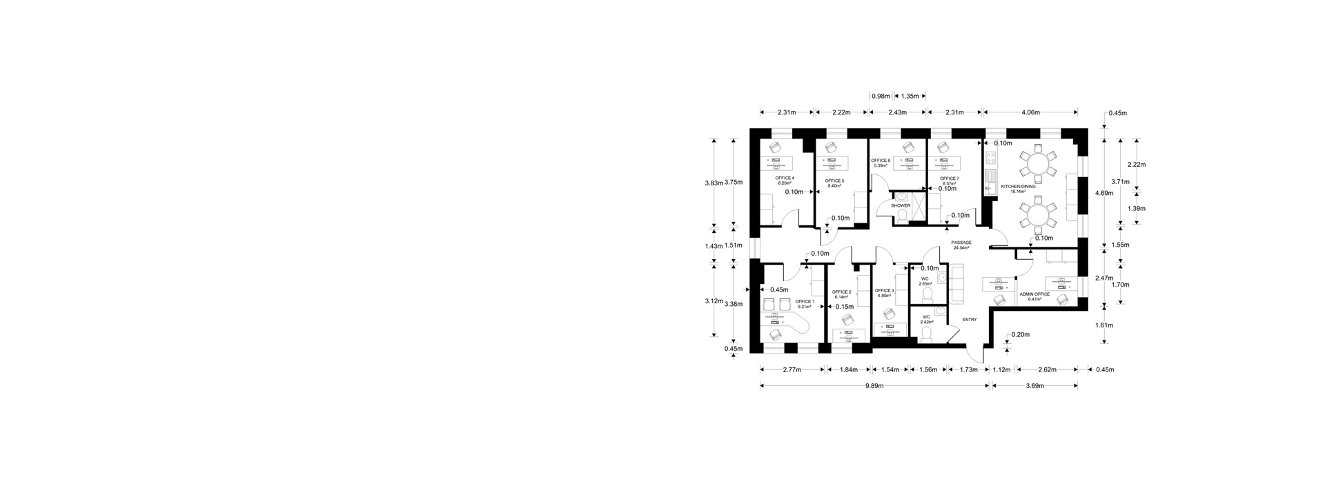 2D Floor Plan commercial - Plan It All